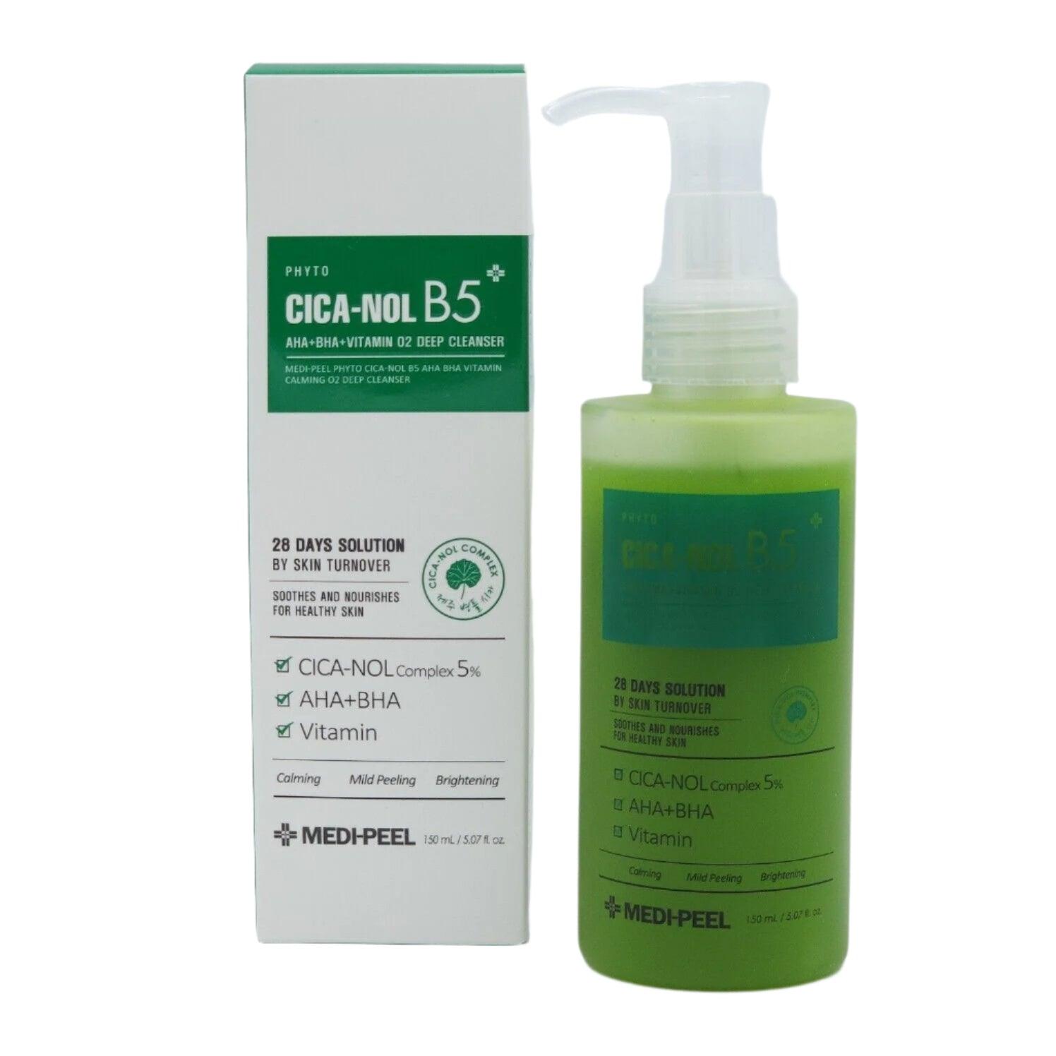 MEDIPEEL PHYTO CICA-NOL B5 AHA BHA Vitamin Calming O2 Deep Cleanser 15 ...